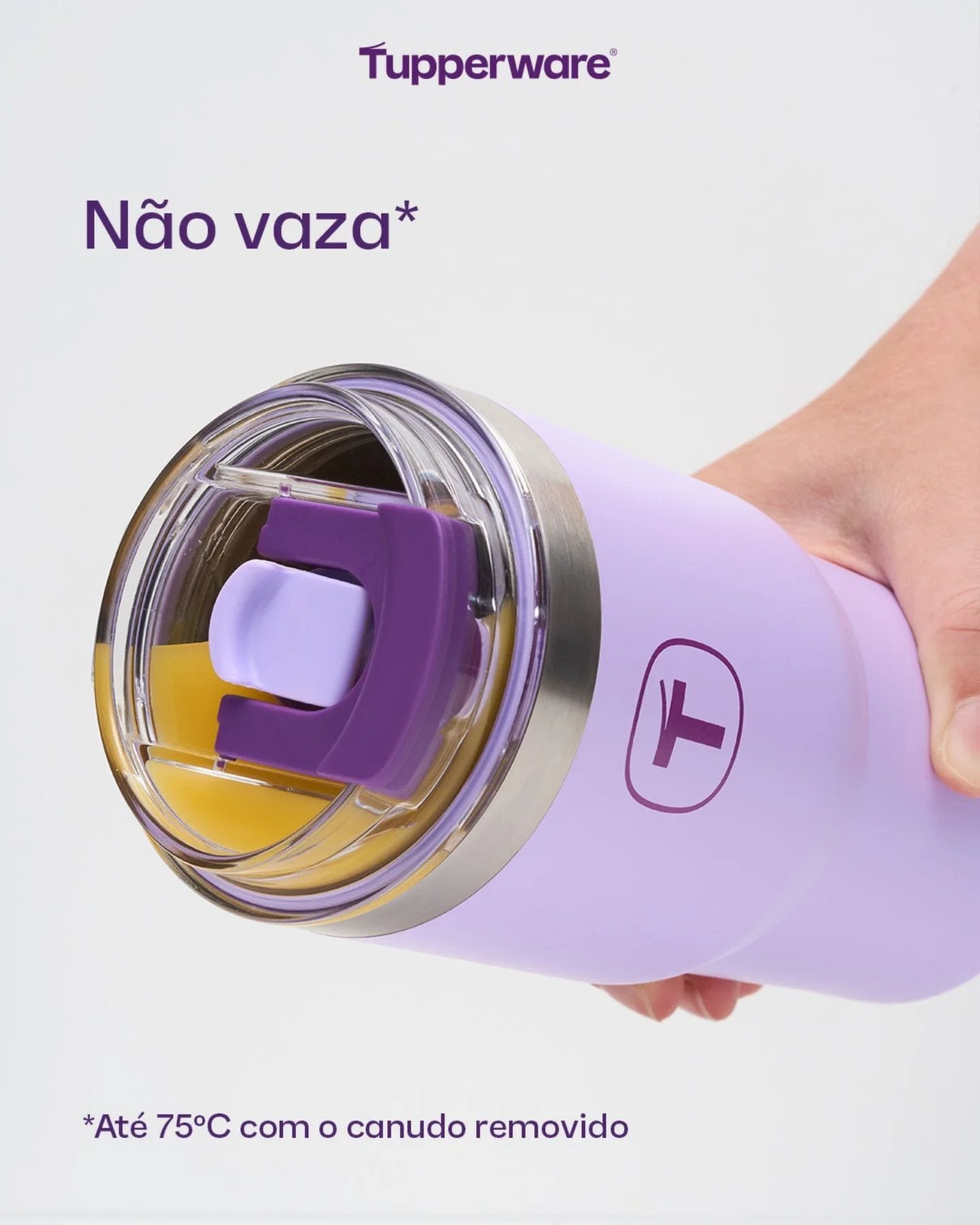 Copo Térmico Big T Com Canudo Tupperware 1,1L Sorbet| Loja Oficial ...